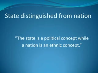 Concepts of state and government | PPTX