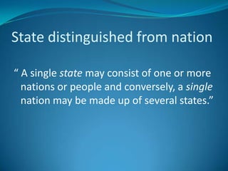 Concepts of state and government | PPTX