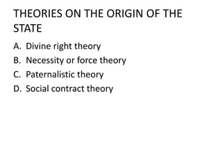 Concepts of state and government | PPTX
