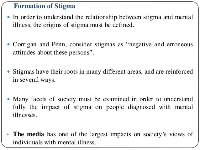 Concepts of stigma and its relevance in Mental Health