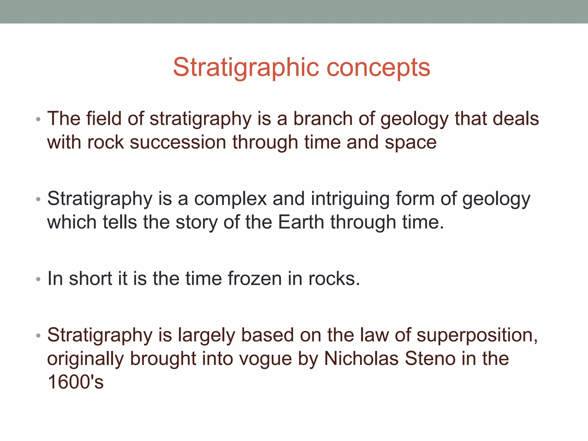 Concepts of Stratigraphy | PPTX