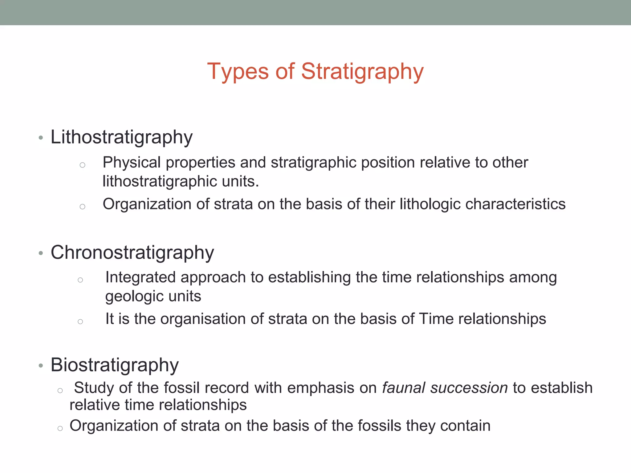 Concepts of Stratigraphy | PPTX