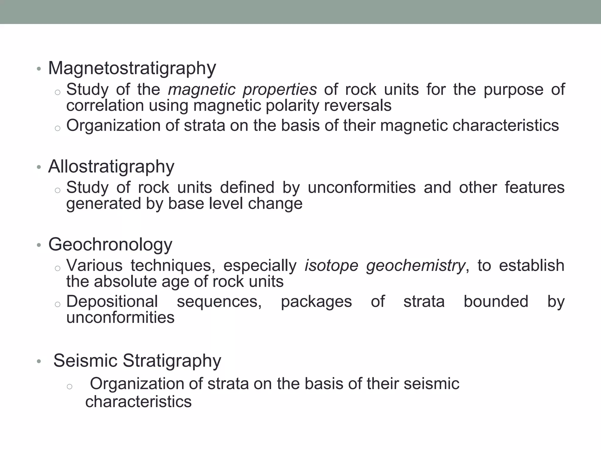 Concepts of Stratigraphy | PPTX