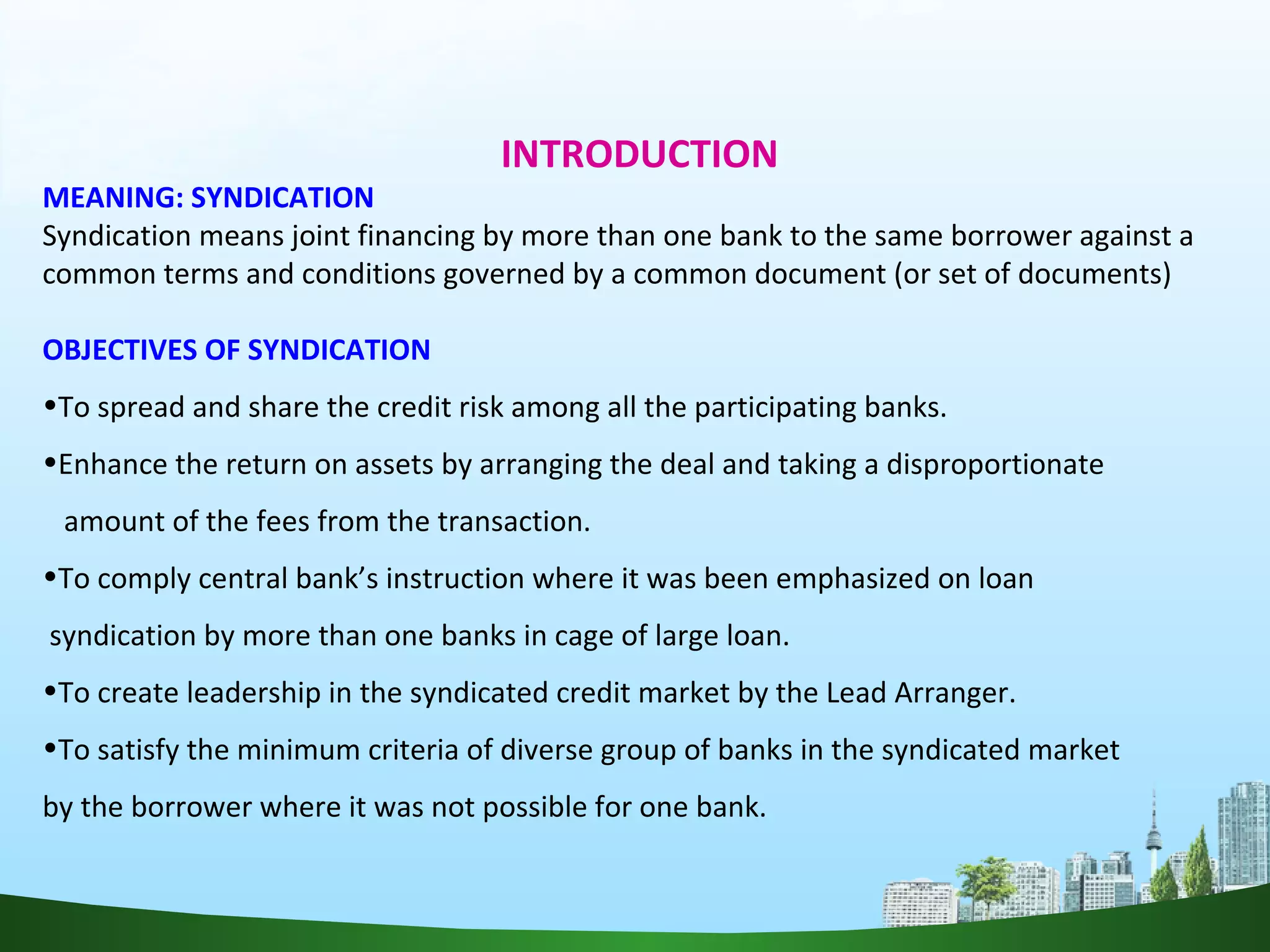 Concepts of syndication | PPT