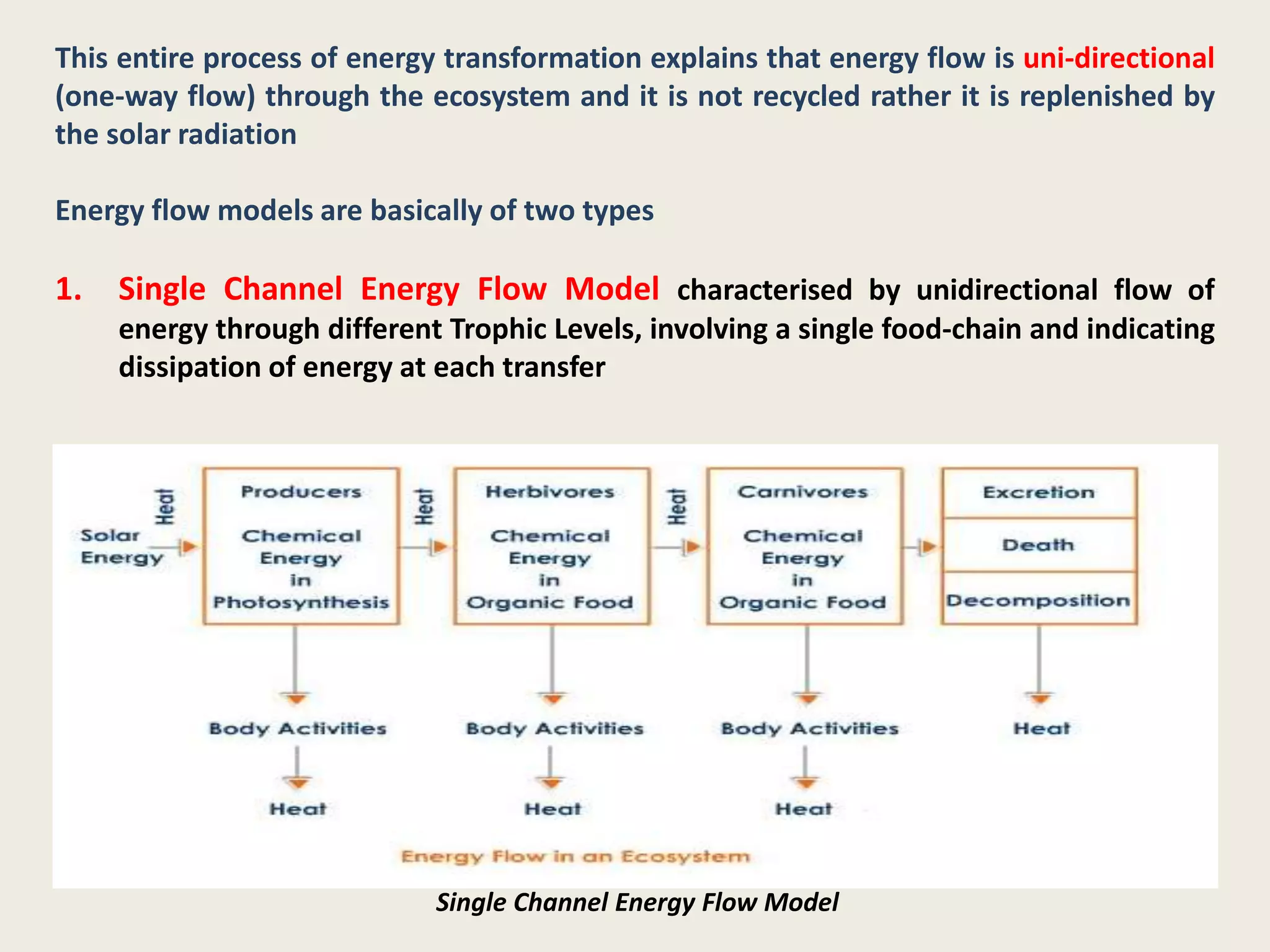 Concepts of trophic structure, food chain and food web. energy flow in ...