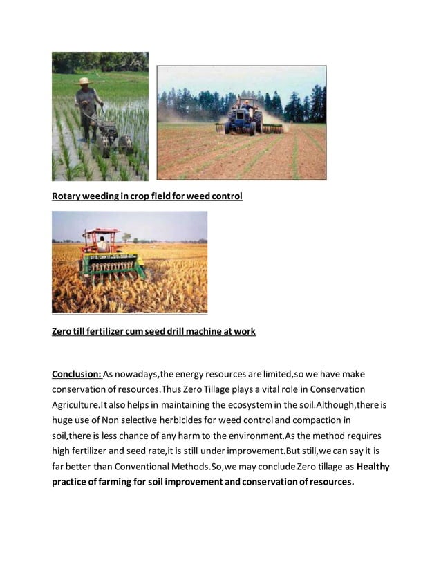 Concepts of zero tillage | PDF