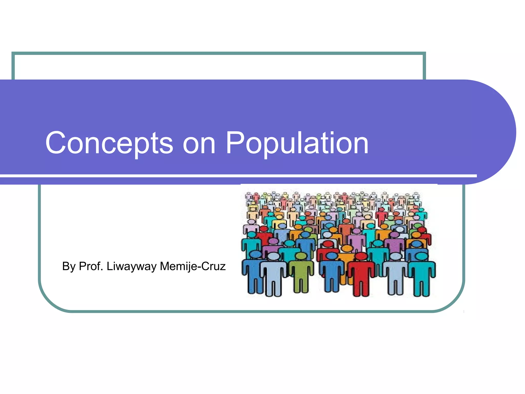 Concepts on Population | PPT