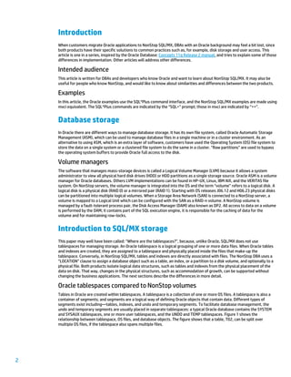 Concepts of NonStop SQL/MX: Part 4 - Storage. | PDF