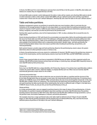 Concepts of NonStop SQL/MX: Part 4 - Storage. | PDF