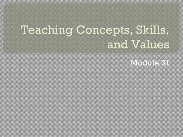 Concepts, skill and values | PPT | Primary Education | Education