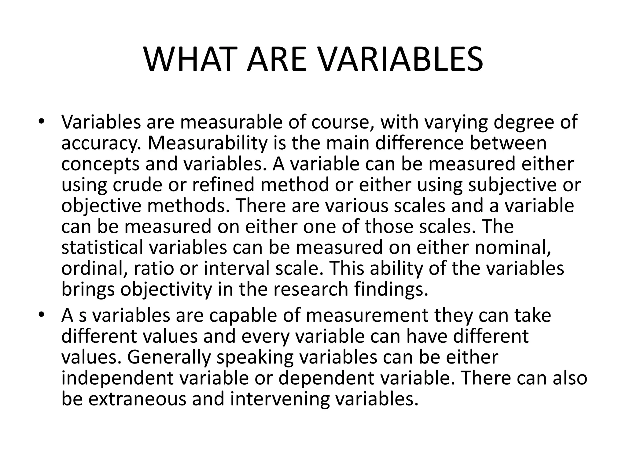 CONCEPTS & VARIABLES | PPTX