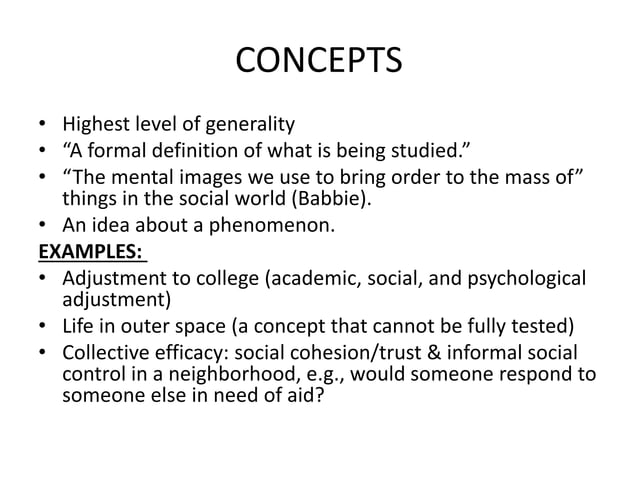 CONCEPTS & VARIABLES | PPTX | Science