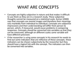 CONCEPTS & VARIABLES | PPTX