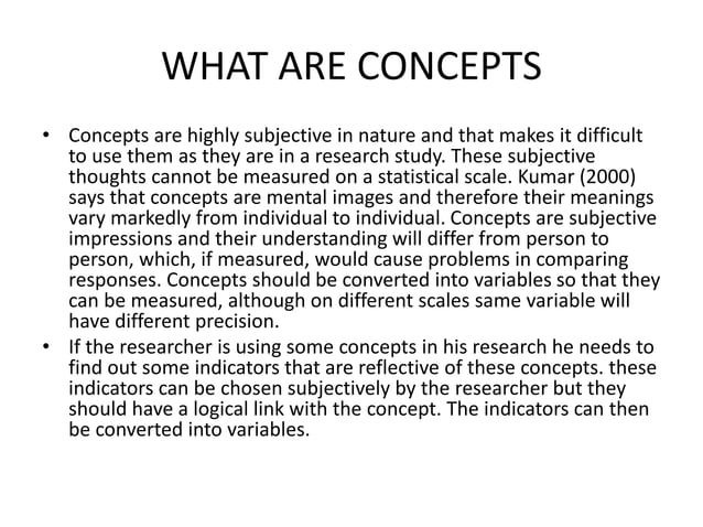 CONCEPTS & VARIABLES | PPTX | Science