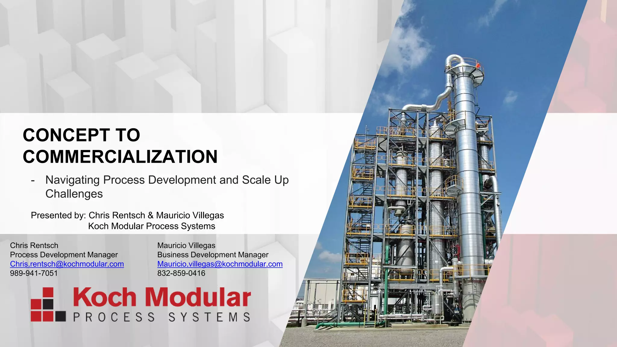 Concept to Commercialization – Navigating Process Development and Scale ...