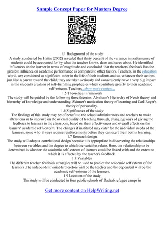 Concept Topics For An Essay | PDF