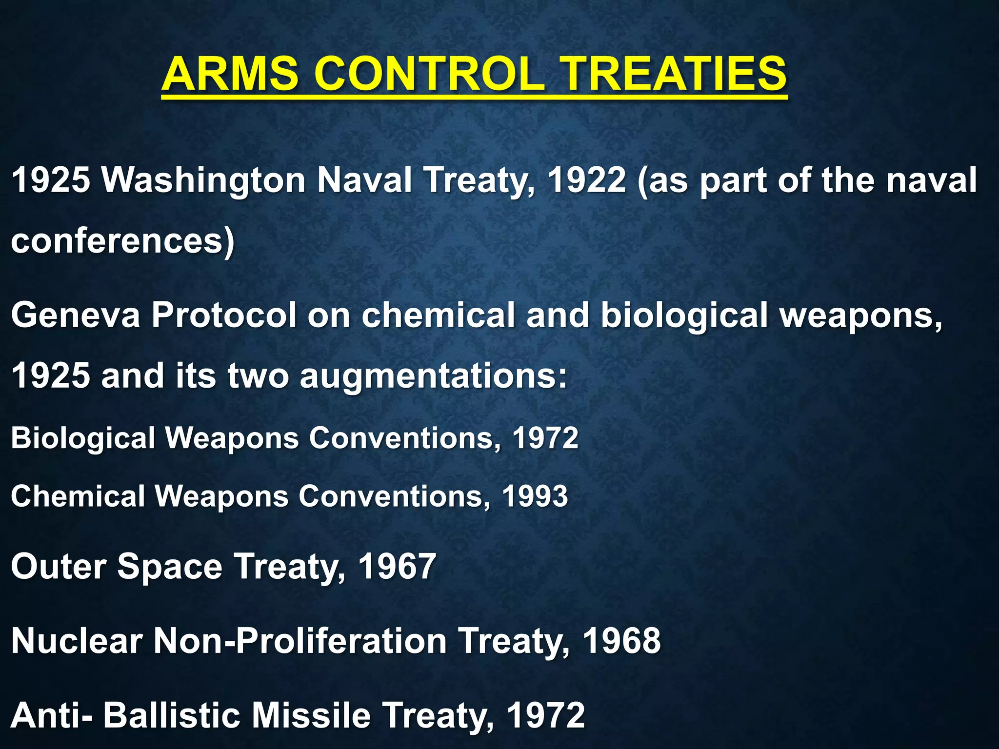 Conceptual Arms Control And Disarmament | PPTX