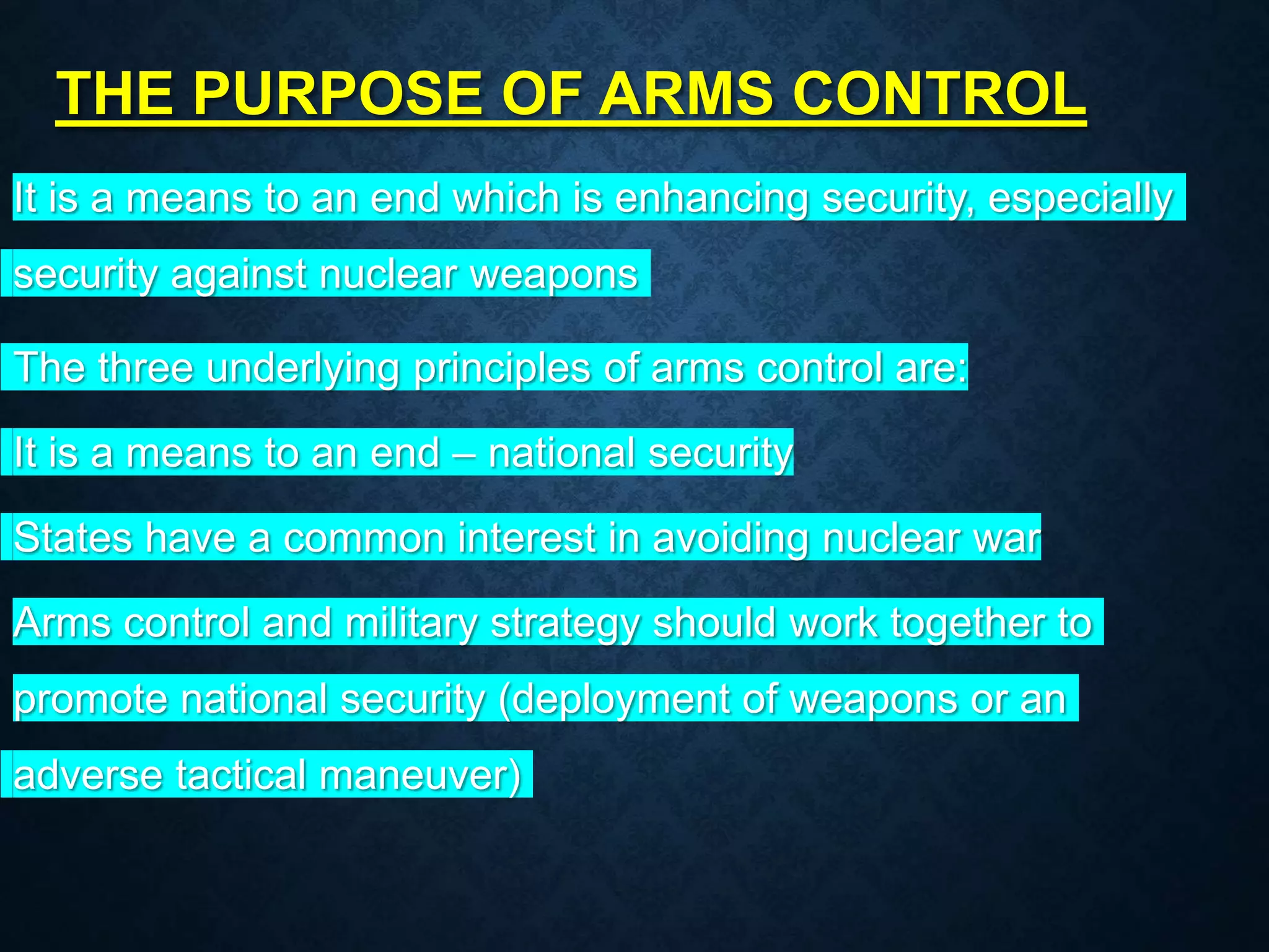 Conceptual Arms Control And Disarmament | PPTX