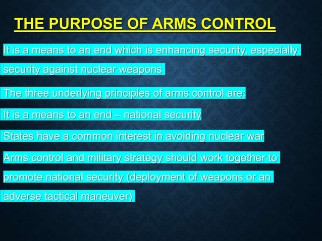 Conceptual Arms Control And Disarmament | PPTX