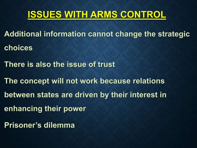 Conceptual Arms Control And Disarmament | PPTX