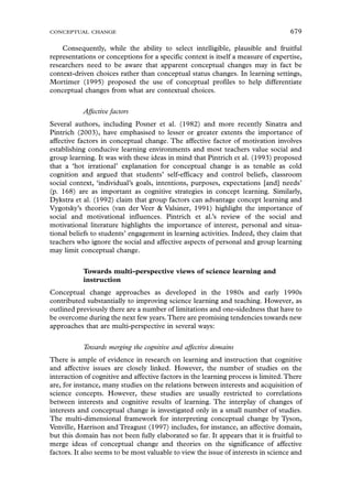 Conceptual change a powerful framework for improving science teaching ...