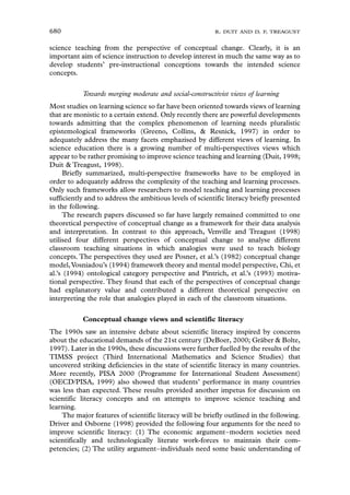 Conceptual change a powerful framework for improving science teaching ...