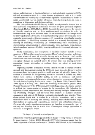 Conceptual change a powerful framework for improving science teaching ...