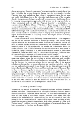 Conceptual change a powerful framework for improving science teaching ...