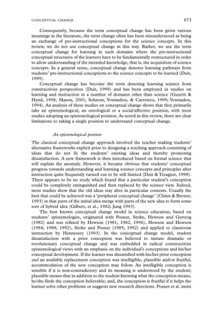 Conceptual change a powerful framework for improving science teaching ...