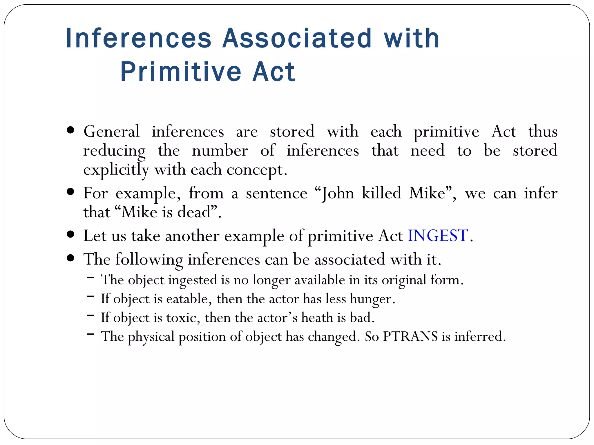 Conceptual dependency | PPT