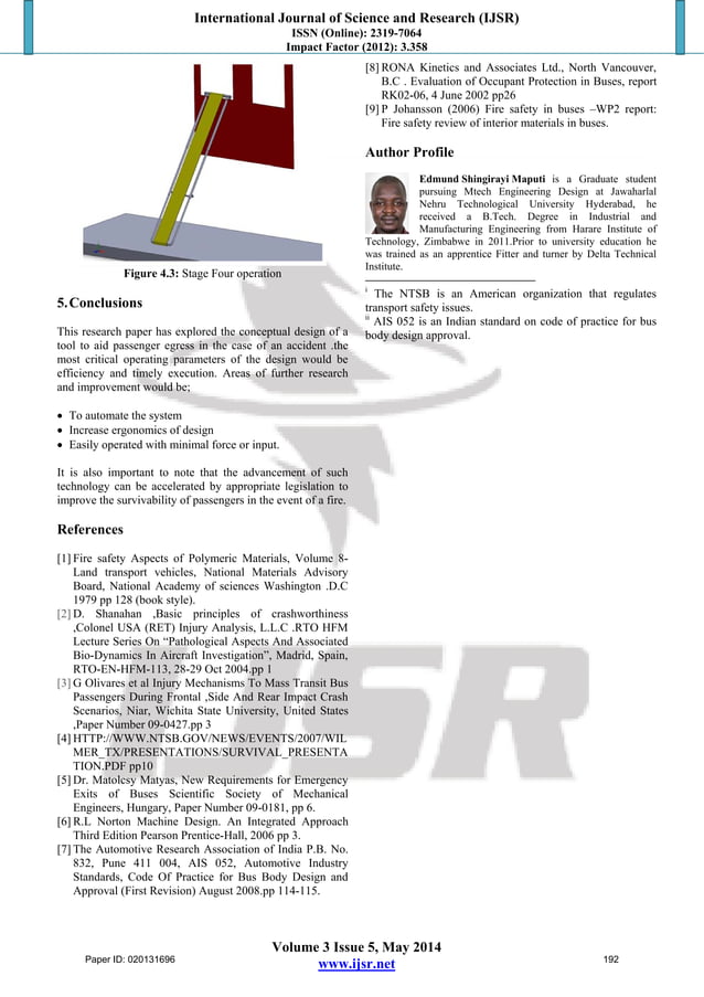 Conceptual design of a bus emergency exit ramp | PDF