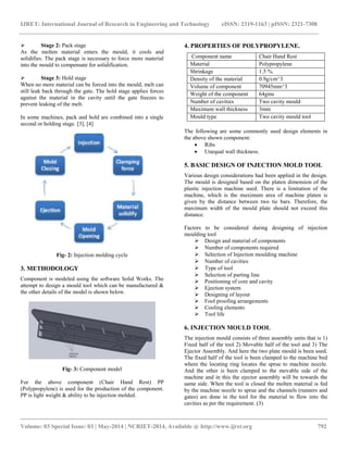 Conceptual design of injection mold tool for the chair hand rest ...