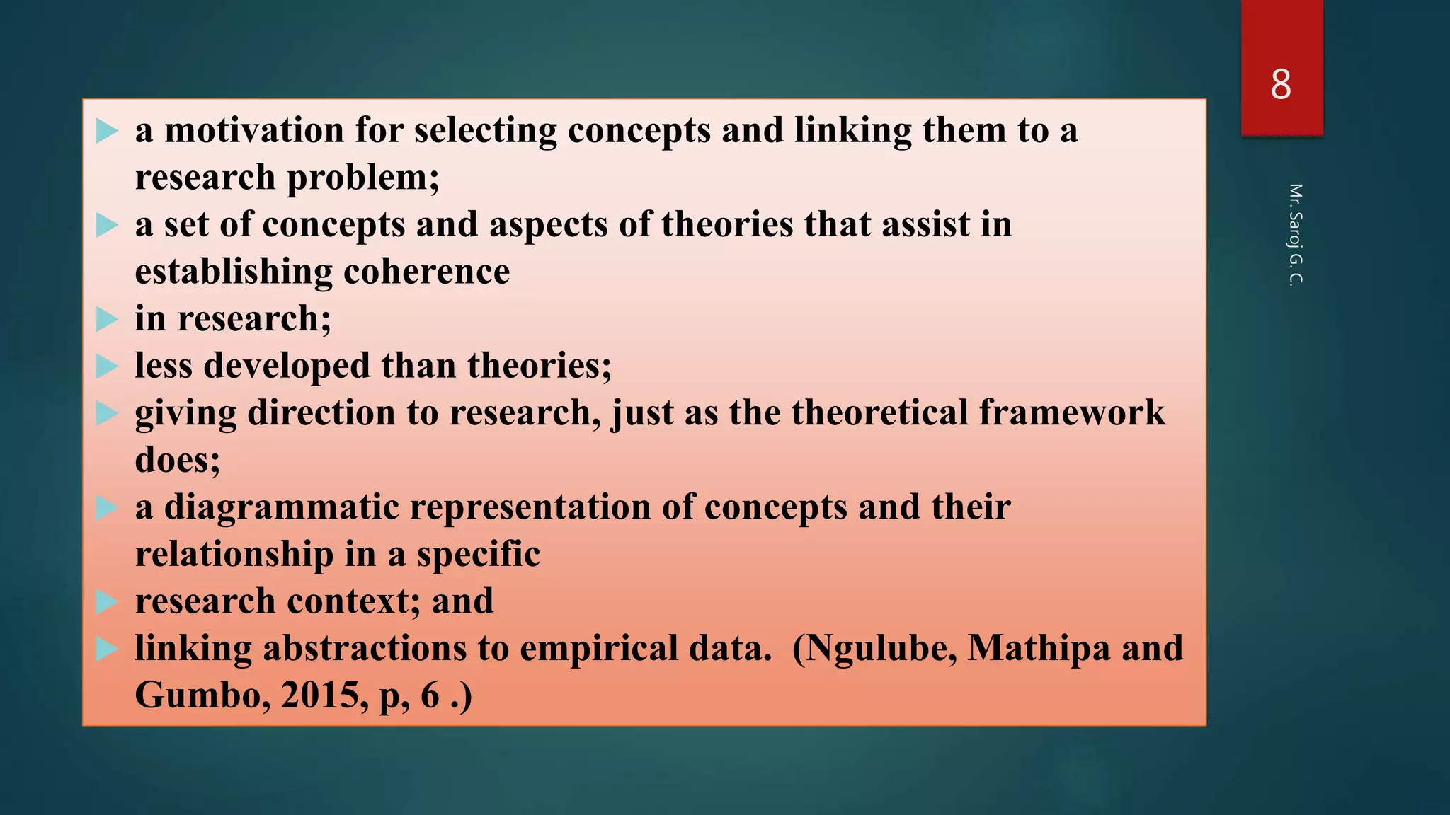 Conceptual Framework in Qualitative Research | PPTX