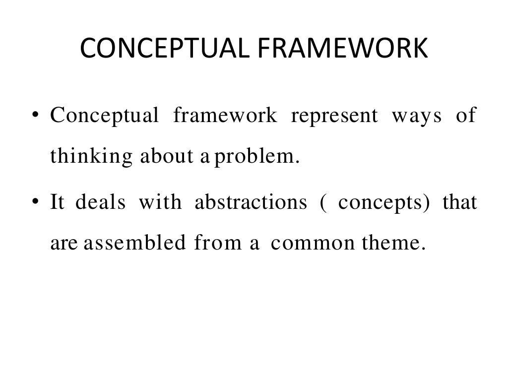 Conceptual framework