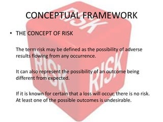 Conceptual framework and risk management | PPTX