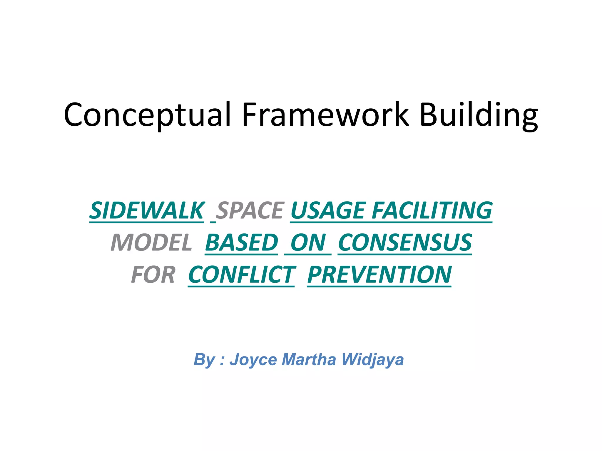 Conceptual framework building sidewalk space usage control model | PDF ...