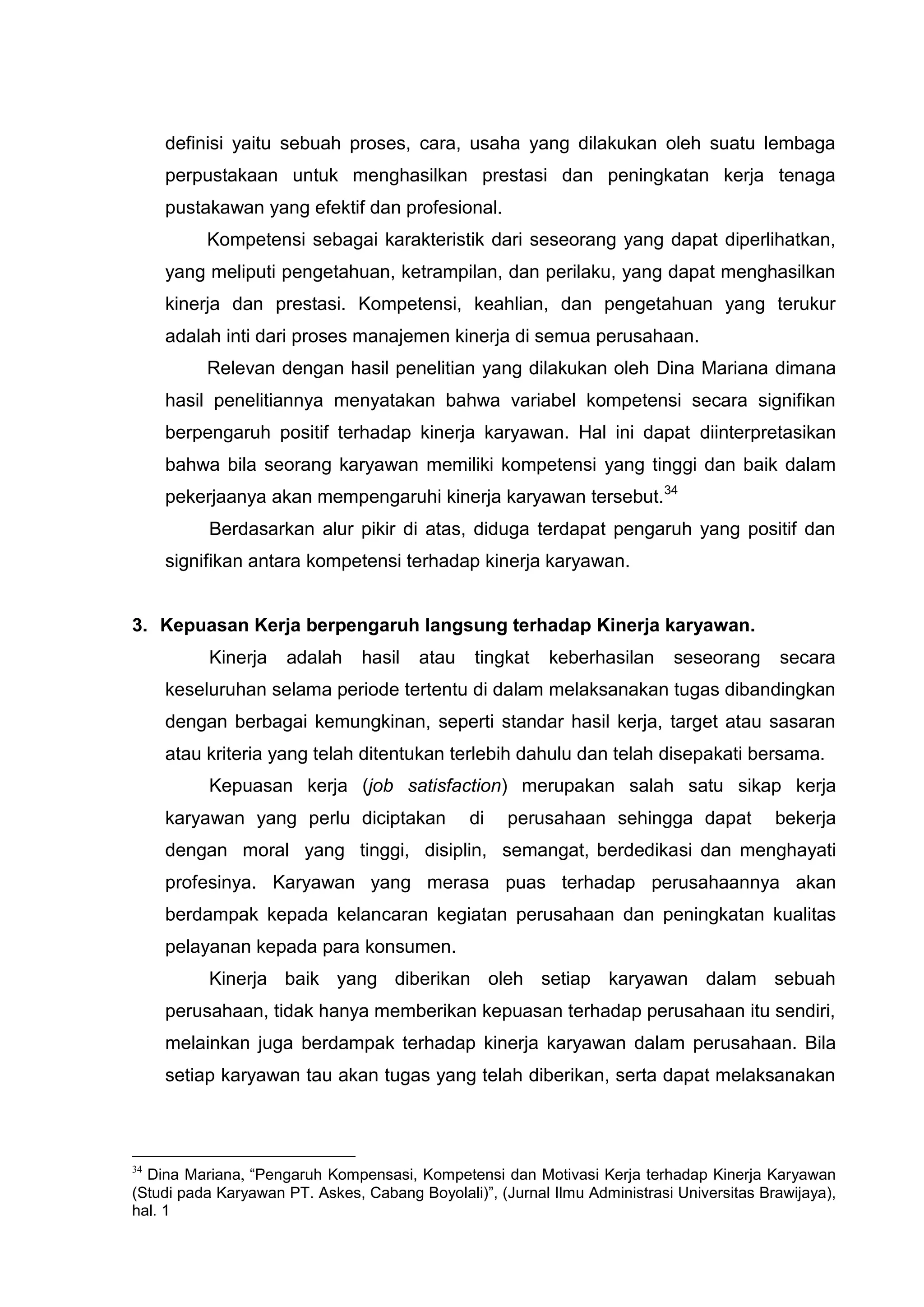Conceptual Framework Madyan Hapzi Ali Kinerja Karyawan UIN STS Jambi 2017 | PDF