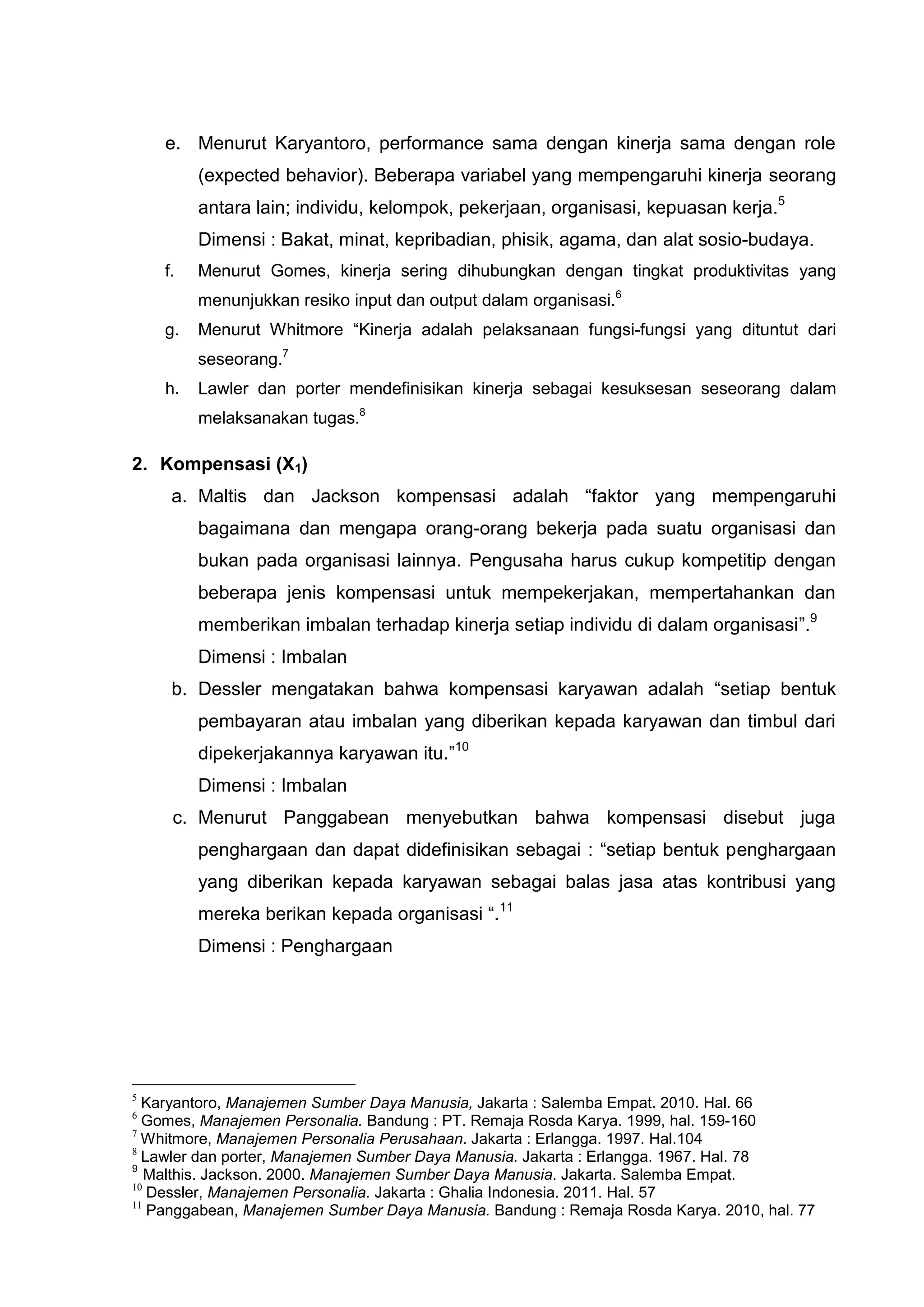Conceptual Framework Madyan Hapzi Ali Kinerja Karyawan UIN STS Jambi 2017 | PDF