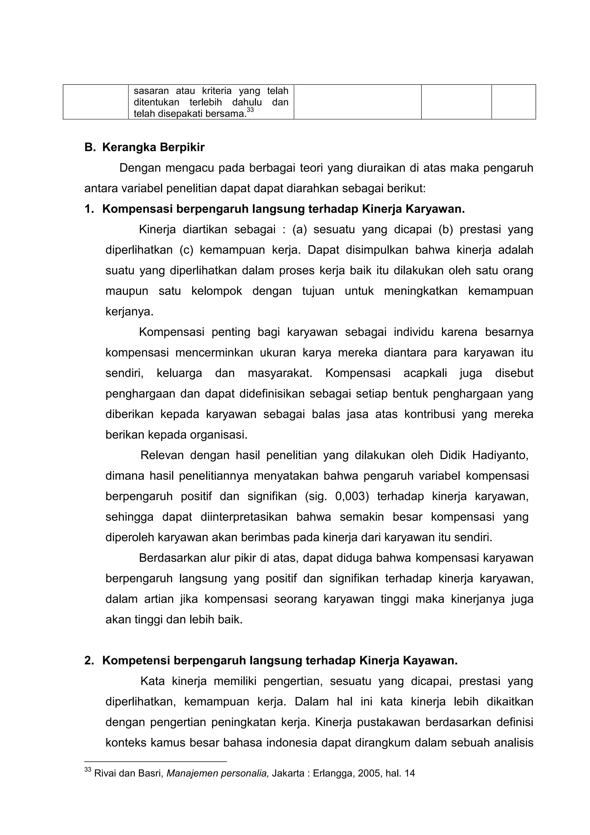Conceptual Framework Madyan Hapzi Ali Kinerja Karyawan UIN STS Jambi 2017 | PDF