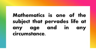 Conceptual framework of mathematics | PPTX