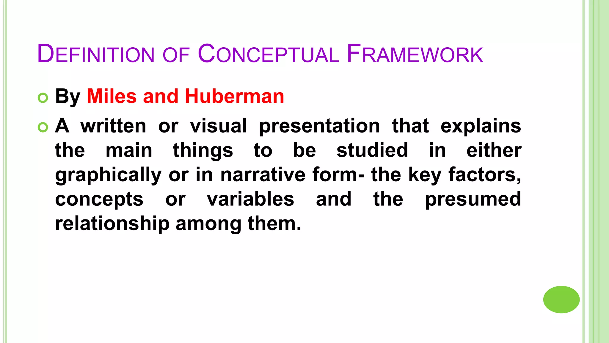 Conceptual framework ppt | PPTX