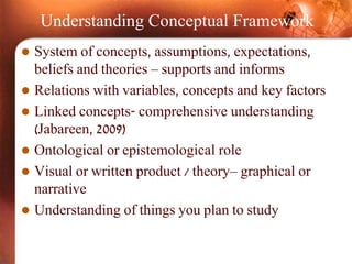 Conceptual Framework for Academic writing | PPTX