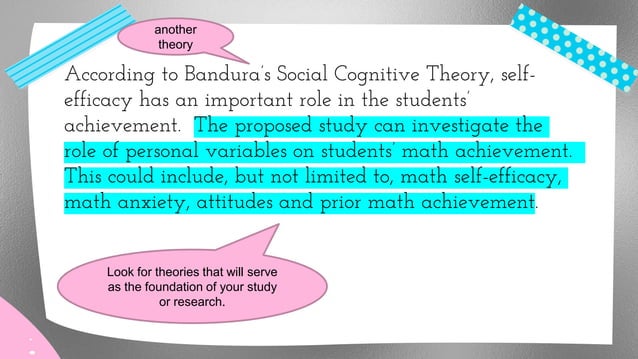 Writing the Theoretical and Conceptual Framework of a Quantitative ...