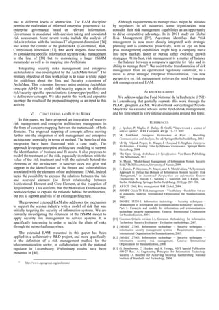 Conceptual integration of enterprise architecture management and security risk management | PDF