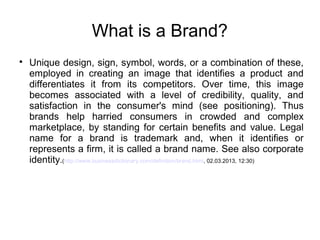 Conceptualisation personal brand - ppt | PPT