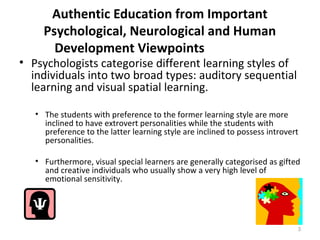 Conceptualising authenticeducation | PPT