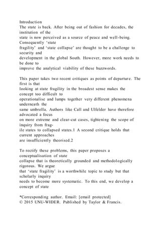 Conceptualising state collapse aninstitutionalist approach | DOCX
