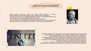 Conceptualización y estructura de la personalidad | PDF