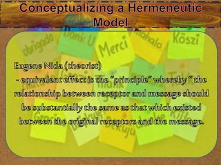 Conceptualizing a hermeneutic model | PPTX