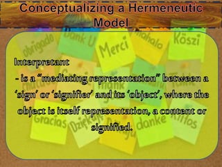 Conceptualizing a hermeneutic model | PPTX